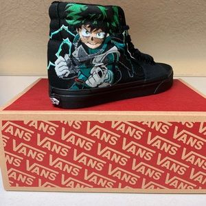 Vans | Shoes | Custom Black High Top Vans | Poshmark